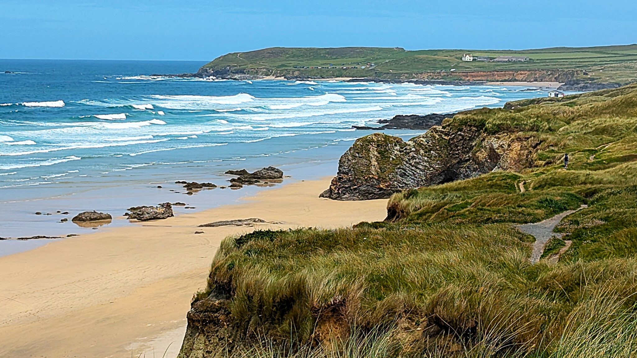 Gwithian Towans Beach in der St. Ives Bay